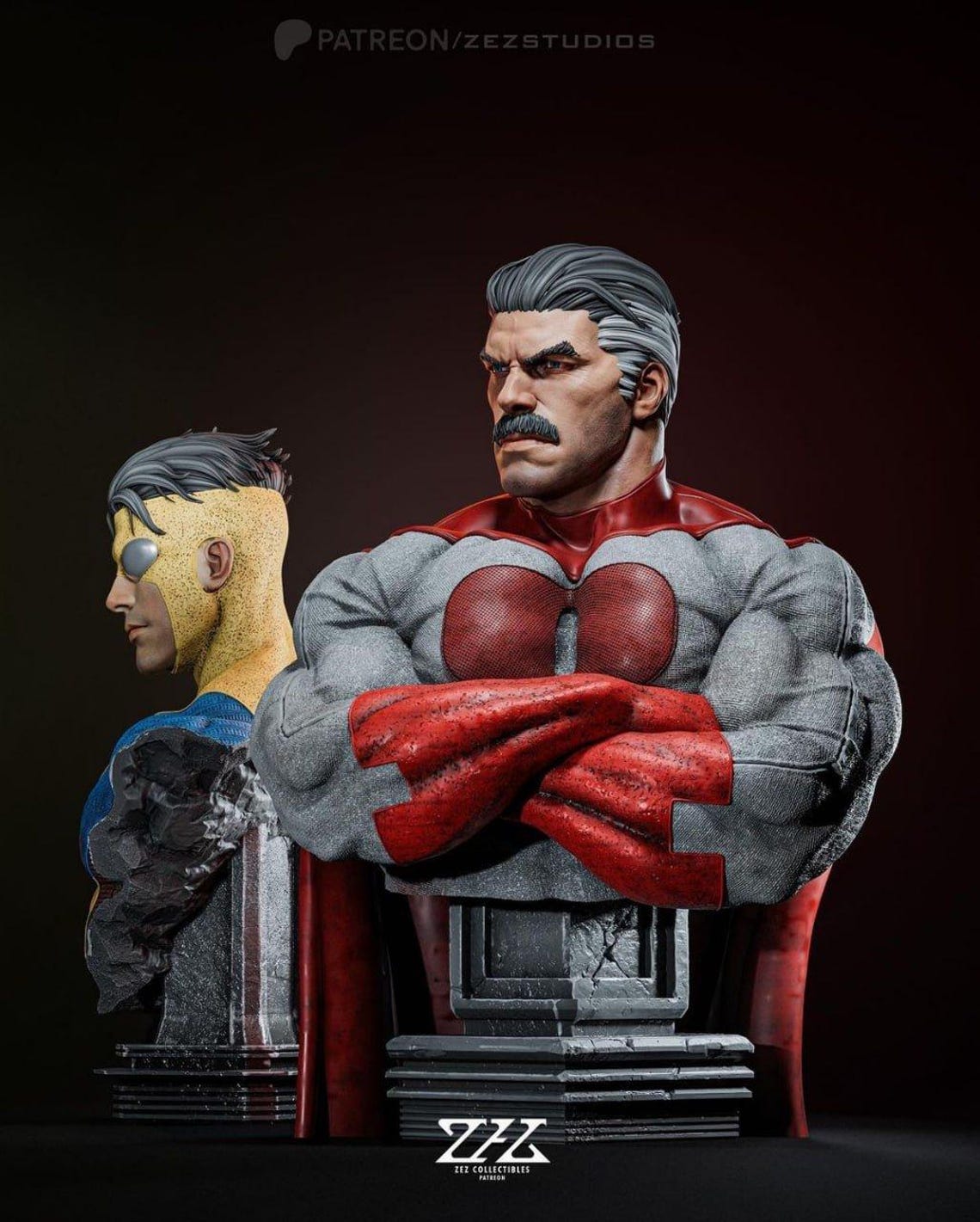 Invincible & Omniman Statue by Zez Studios Unpained 1:6 Scale - Etsy