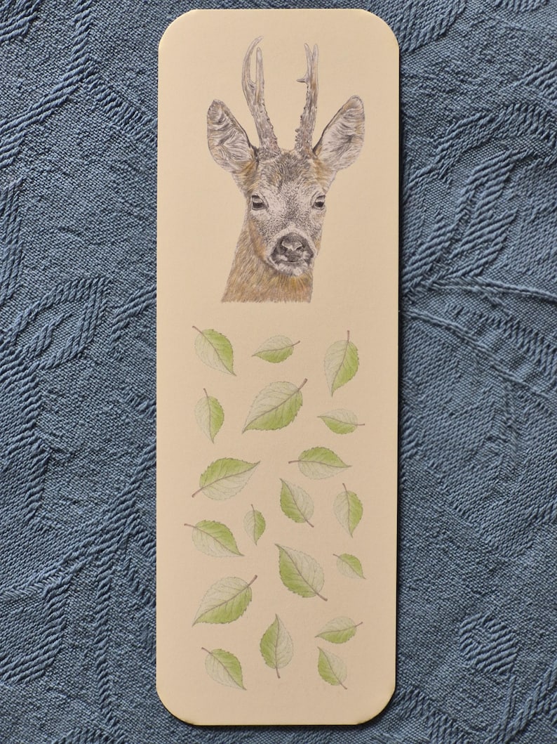 ROEBUCK DEER Animal Bookmark for Book Lovers/british Wildlife Gift - Etsy