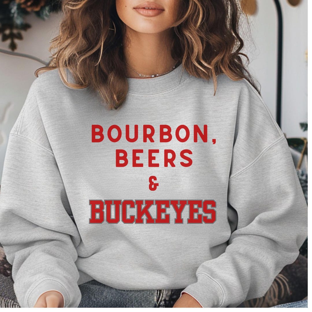 Ohio State Buckeyes Bourbon Beer Crewneck Sweatshirt, Unisex Minimslist ...