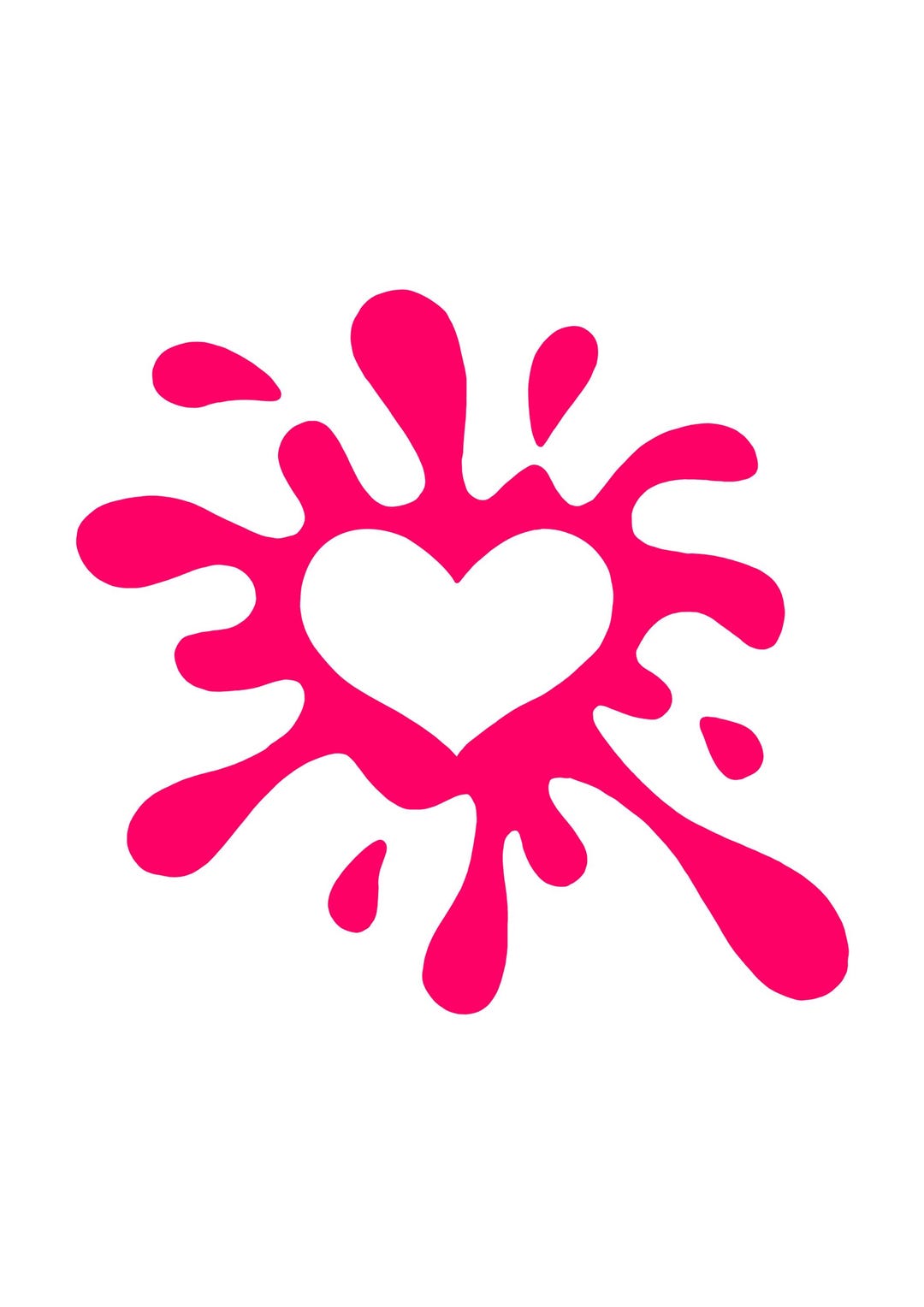 Splattered Heart Svg, Png, Jpg, Pdf, Grunge Heart, Splash Heart Cut ...