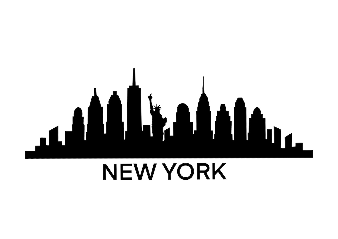 New York City Skyline Vector (svg, Png, Jpg, Pdf) (digital Download) - Etsy