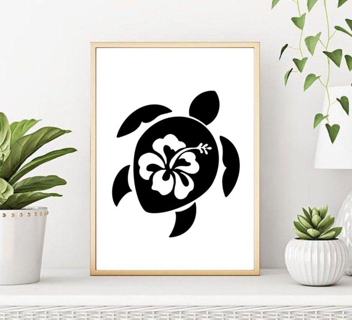Aloha Turtle Svg, Png, Jpg, Pdf, Sea Turtle Floral Beach Pattern Cut ...