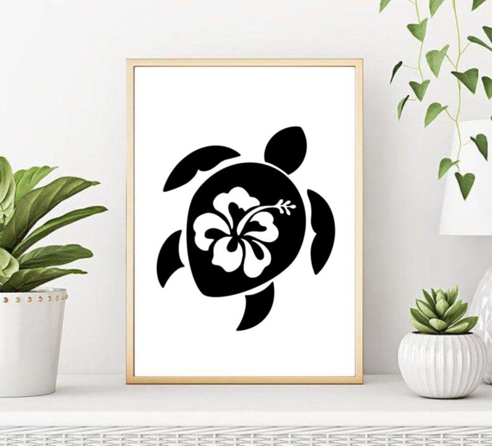 Aloha Turtle Svg, Png, Jpg, Pdf, Sea Turtle Floral Beach Pattern Cut ...