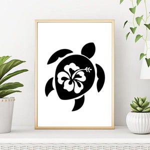 Aloha Turtle Svg, Png, Jpg, Pdf, Sea Turtle Floral Beach Pattern Cut ...