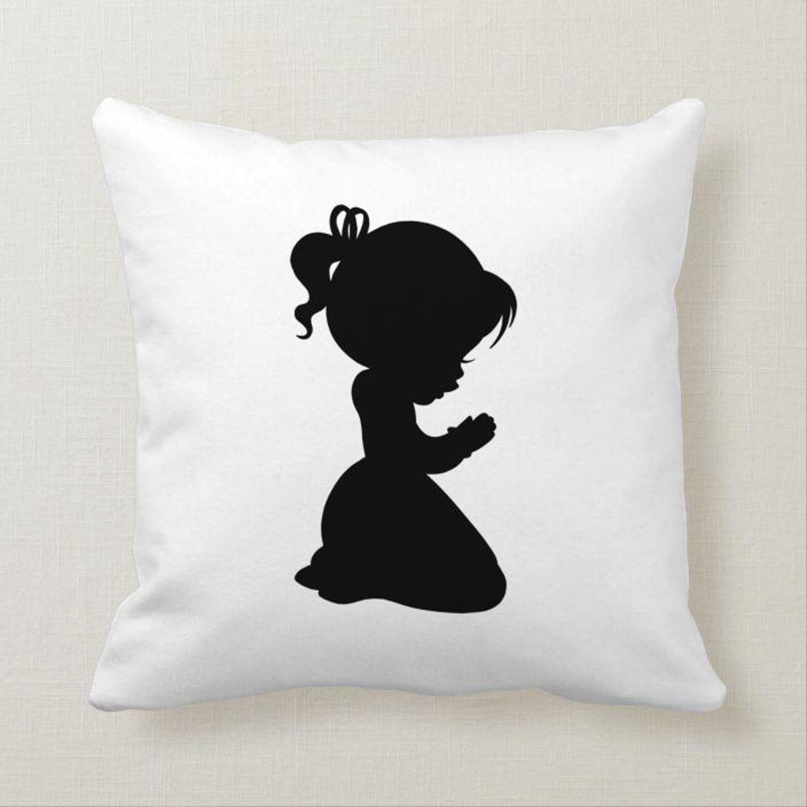 Praying Girl Silhouette, Christening, Communion (svg, Png, Jpg, Pdf) - Etsy