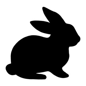 Black Bunny Svg, Png, Jpg, Pdf, Bunny Silhouette, Cute Rabbit ...