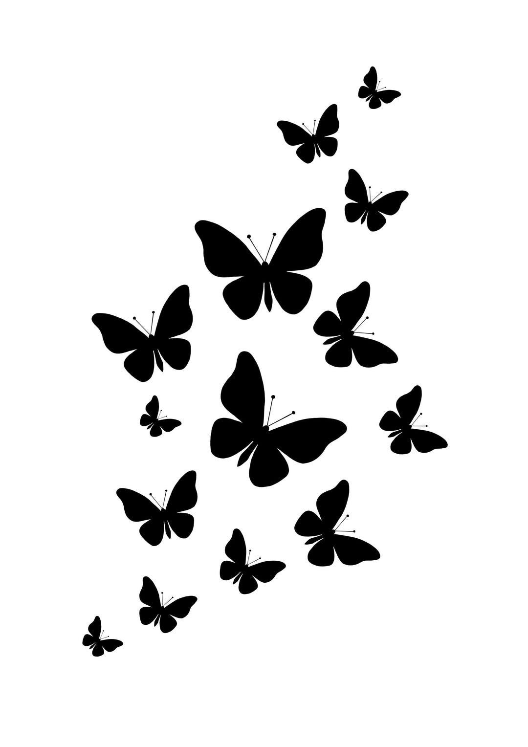 Flying Butterfly Silhouette Cut File (digital Download) - Etsy