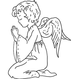 Praying Angel Svg, Png, Jpg, Pdf, Files for Cricut, Pray, Angel Clipart ...