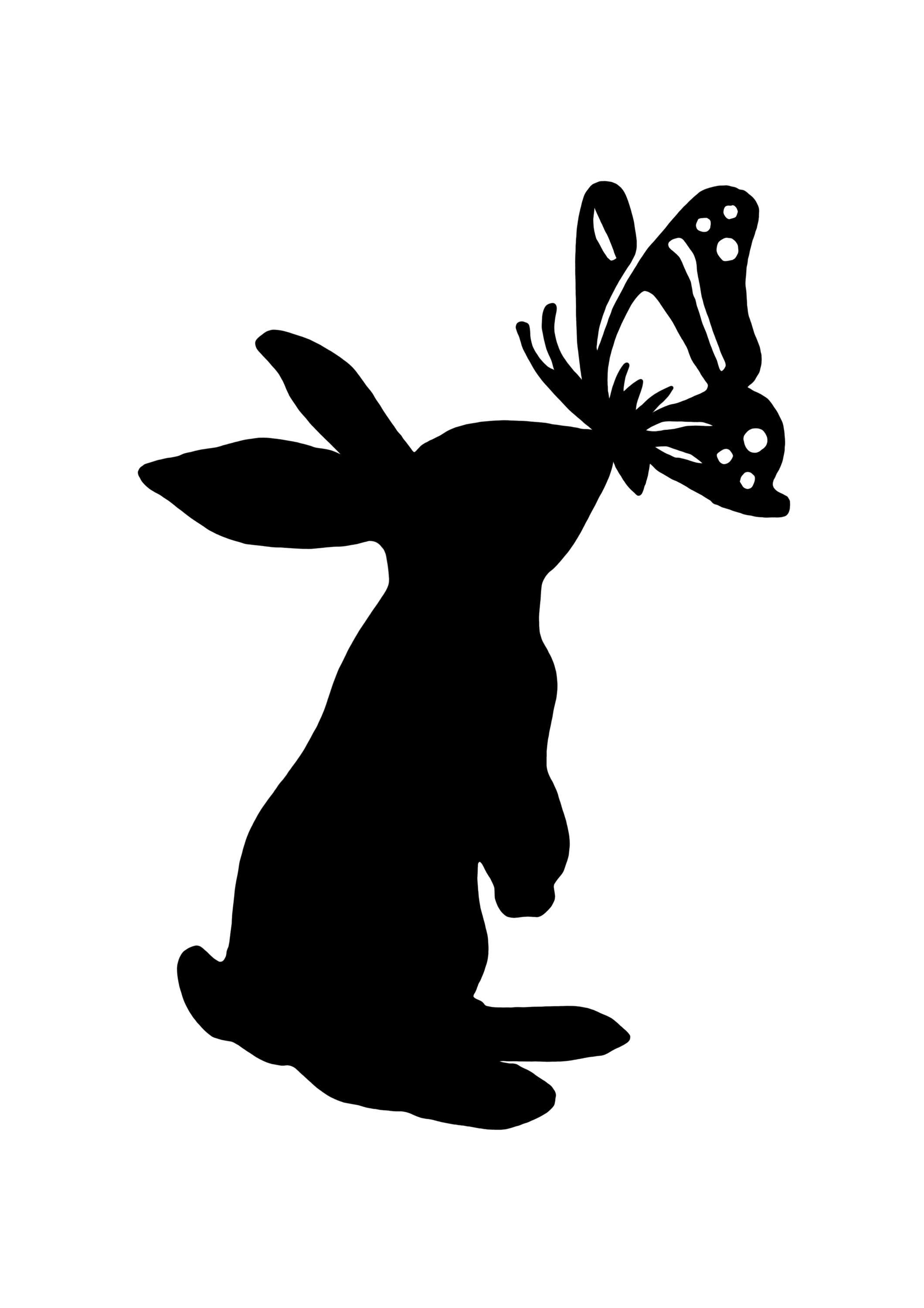 Bunny With Butterfly Svg, Png, Pdf, Jpg, Floral Bunny, Bunny, Easter ...