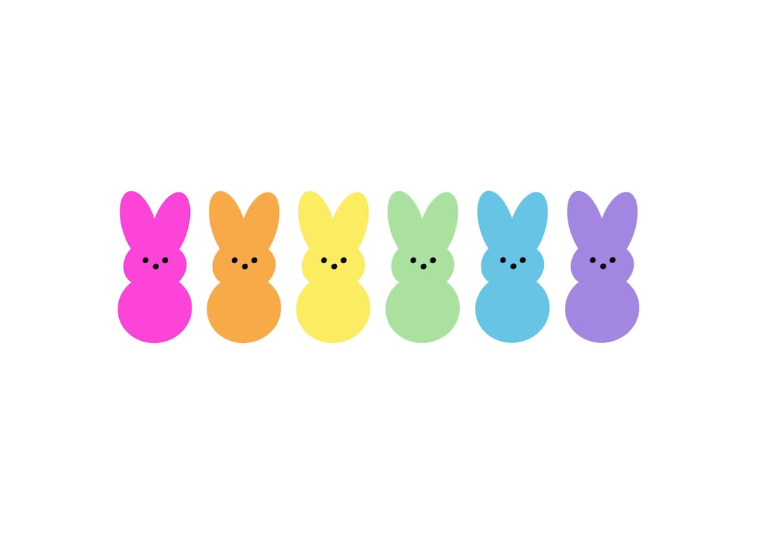 Easter Peeps SVG: Bunny Marshmallow Cutting Files (digital Download) - Etsy