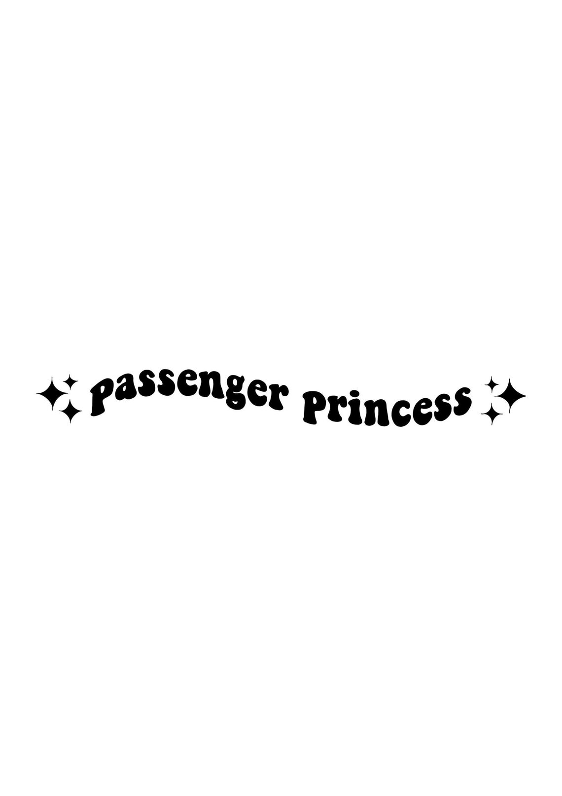 Passenger Princess, Svg, Png, Pdf, Jpg, Mirror Car Decal, Passenger ...