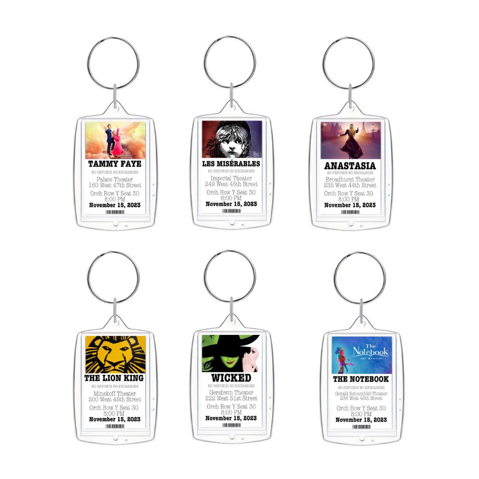 The Lion King Broadway Ticket. Keychain. Musical. Personalize With Your ...