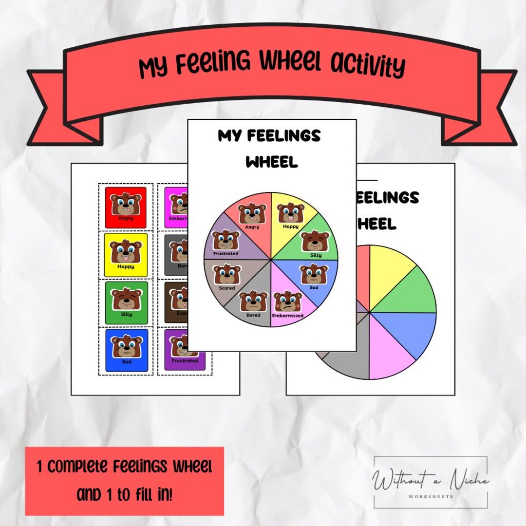 My Feelings Wheel Activity - Etsy