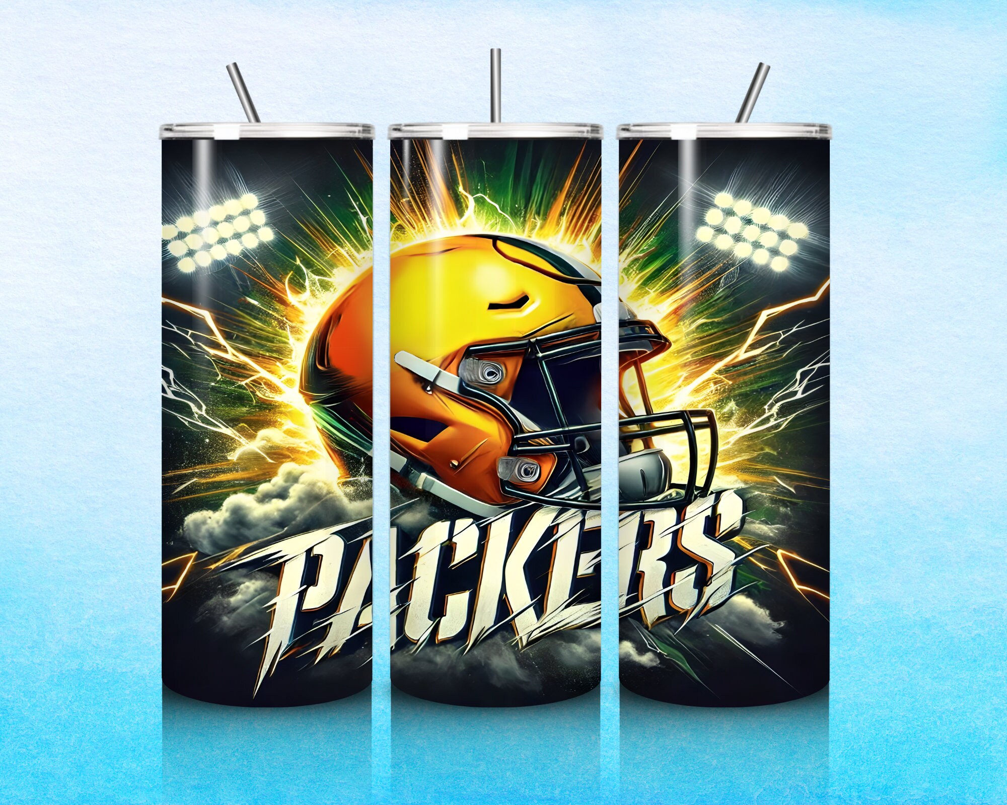 Packers 20oz Skinny Tumbler Wrap PNG Packers Sublimation Tumbler PNG ...