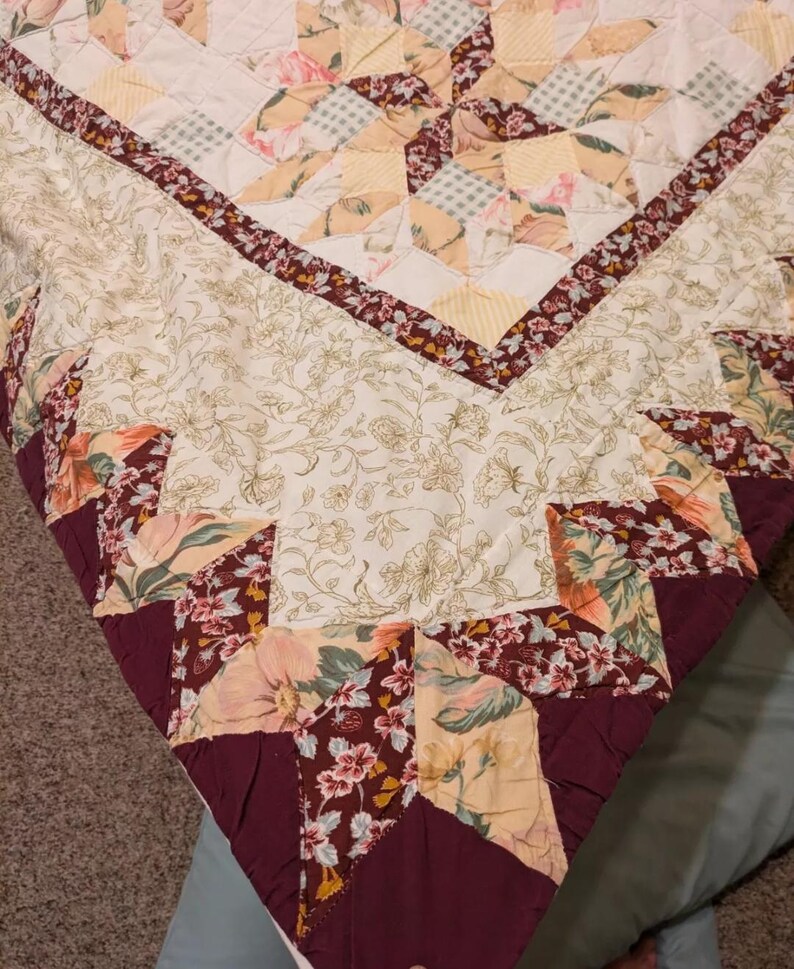 Vintage Starburst Patchwork Quilt Queen Size 86x94 - Etsy