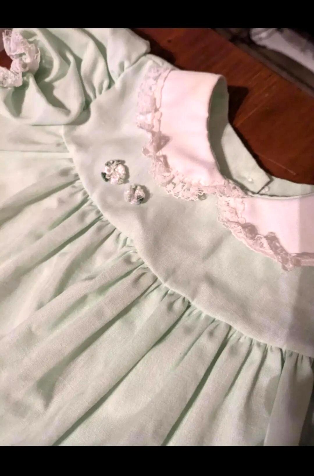 Vintage and in Excellent Condition - Sears Brand Light Green Baby Dress ...