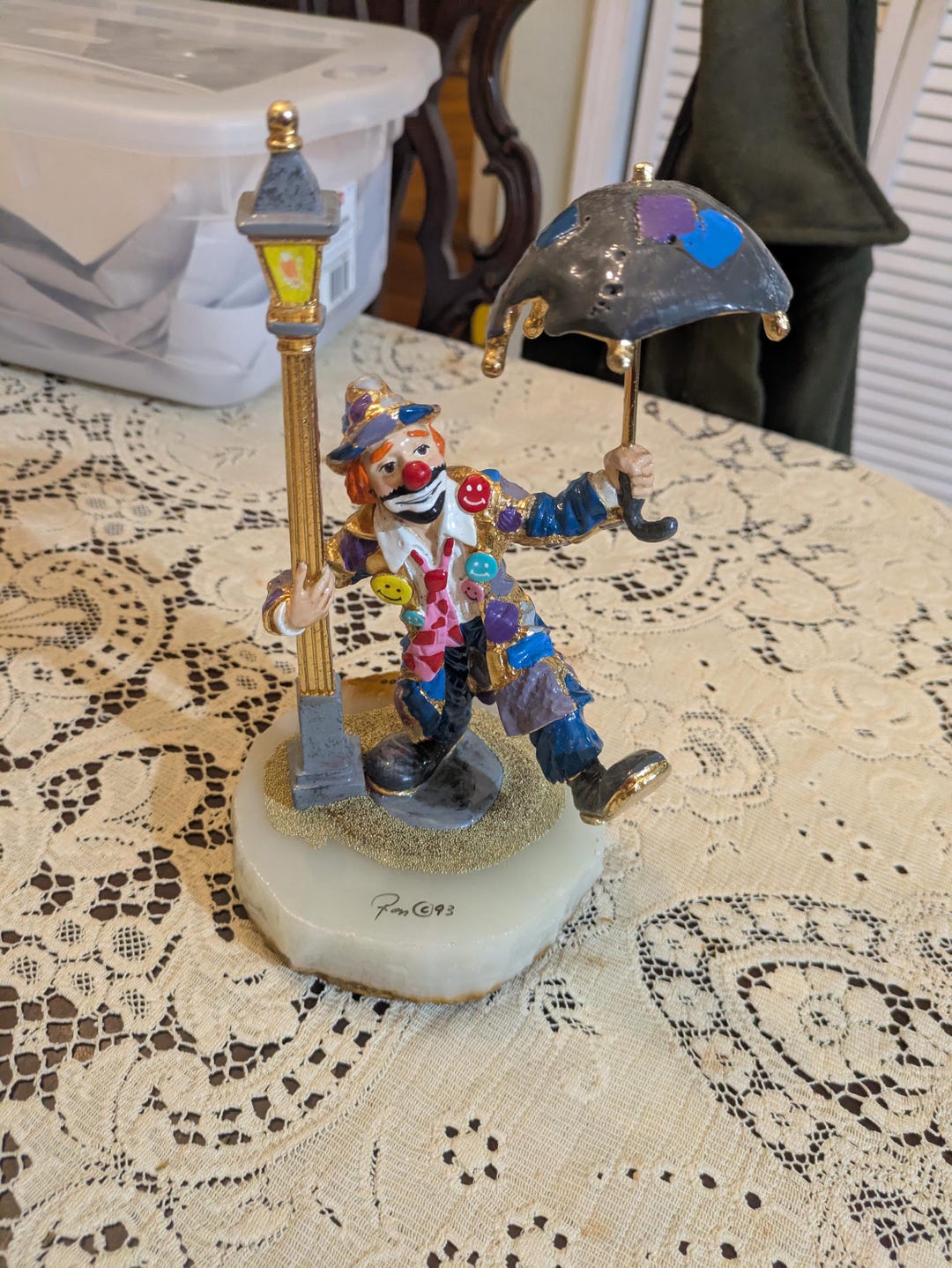 Vintage Ron Lee "singing in the Rain" Hobo Clown Figurine. Signed and ...
