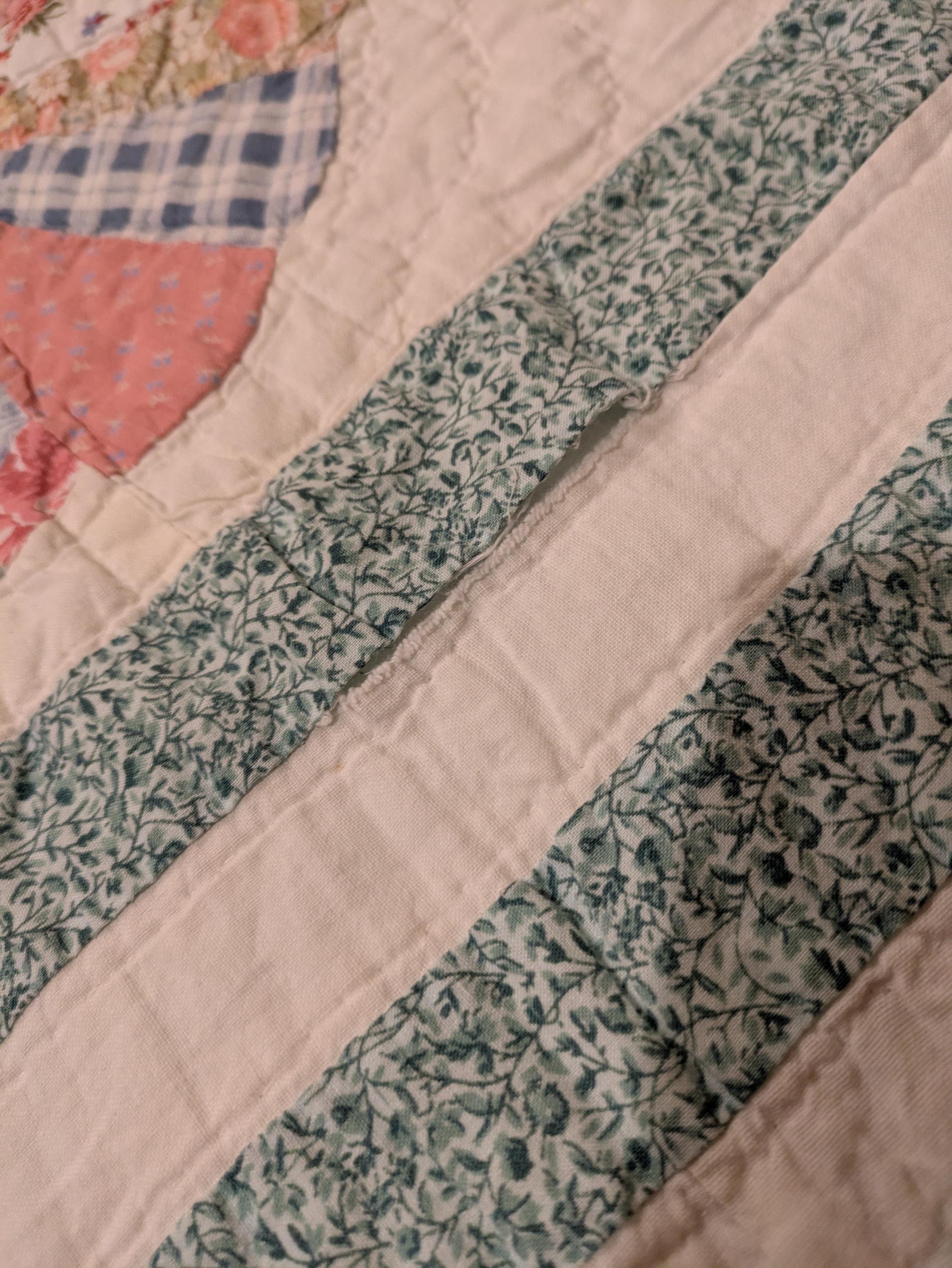 Vintage Dresden Plate Patchwork CUTTER Quilt. Full Size. Beautiful ...