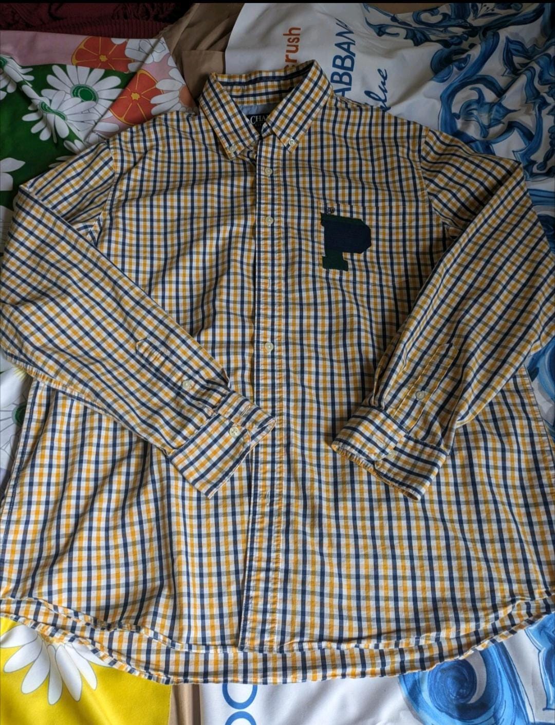 Men's Custom Ralph Lauren Chaps Button Down With Classic Patch Sz ...