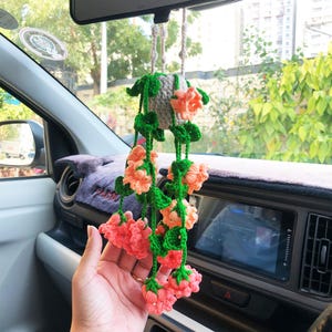 Plant Crochet Pattern, Car Hanging Plant Crochet Pattern, Crochet ...
