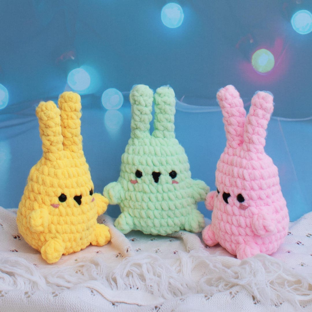 Bunny No-sew Crochet Pattern, No-sew Amigurumi, Crochet Bunny Pattern ...