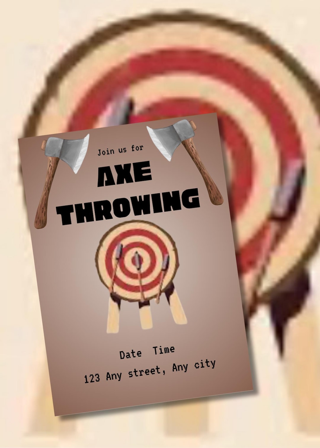 Axe Throwing Event or Party Invitation - Etsy