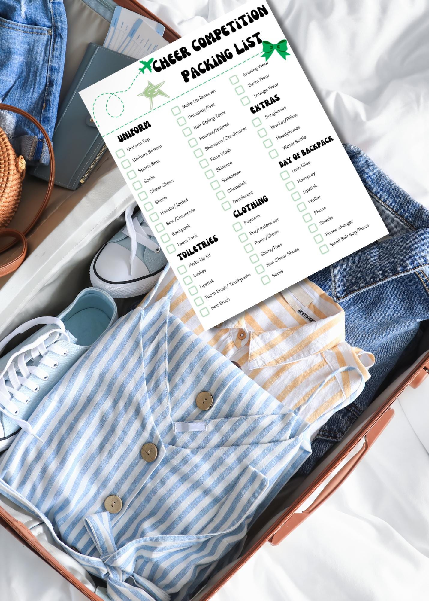 Cheer Competition Packing List, Cheerleading - Etsy