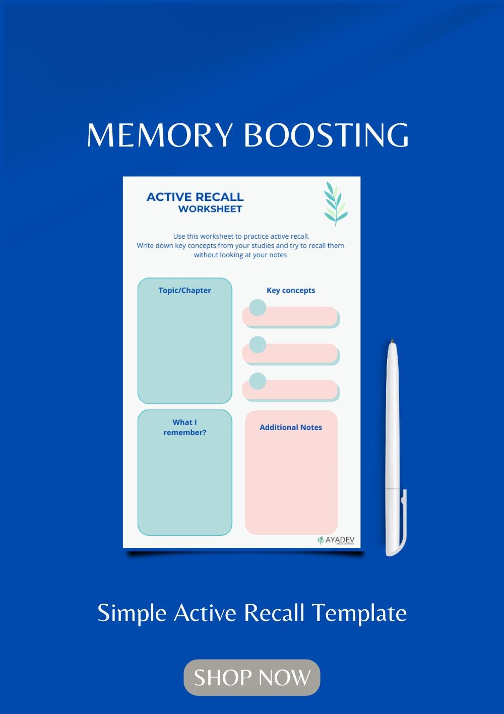 Ultimate Active Recall Study Printable Worksheet PDF Study Guide Tool ...