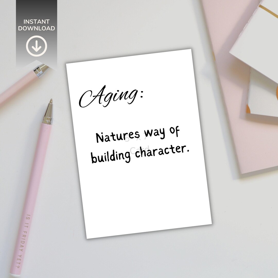 Printable Greeting Card Digital Download Birthday Card and Envelope ...