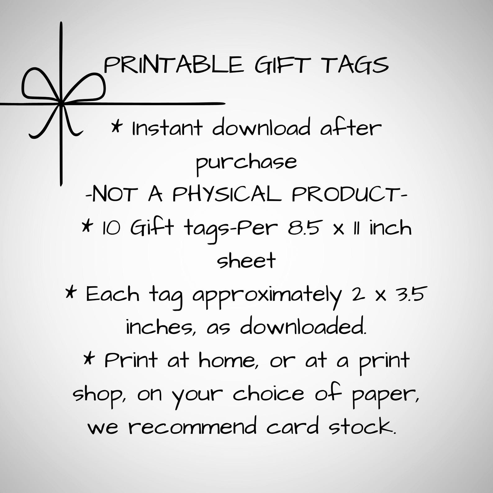 Instant Download 10 Simple Birthday Gift Tag Bundle Printable Birthday ...