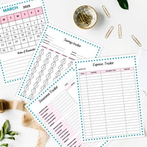 Printable Budget Planner 2025 Calendar Digital Finance Binder Simple ...