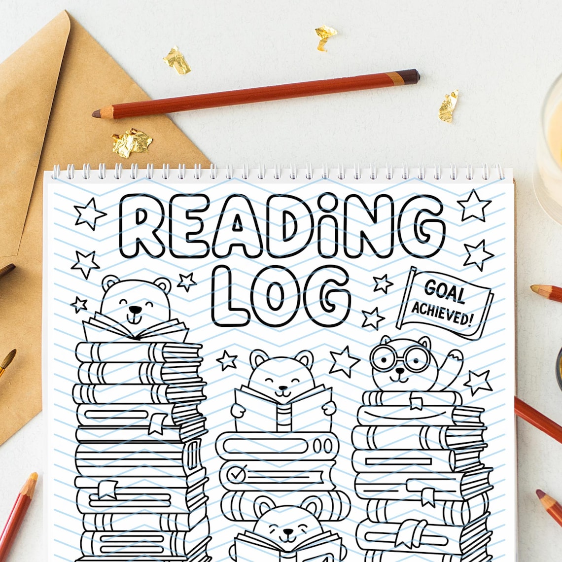 Printable Kids Reading Log Tracker | Summer Reading Log | Cute Bear ...