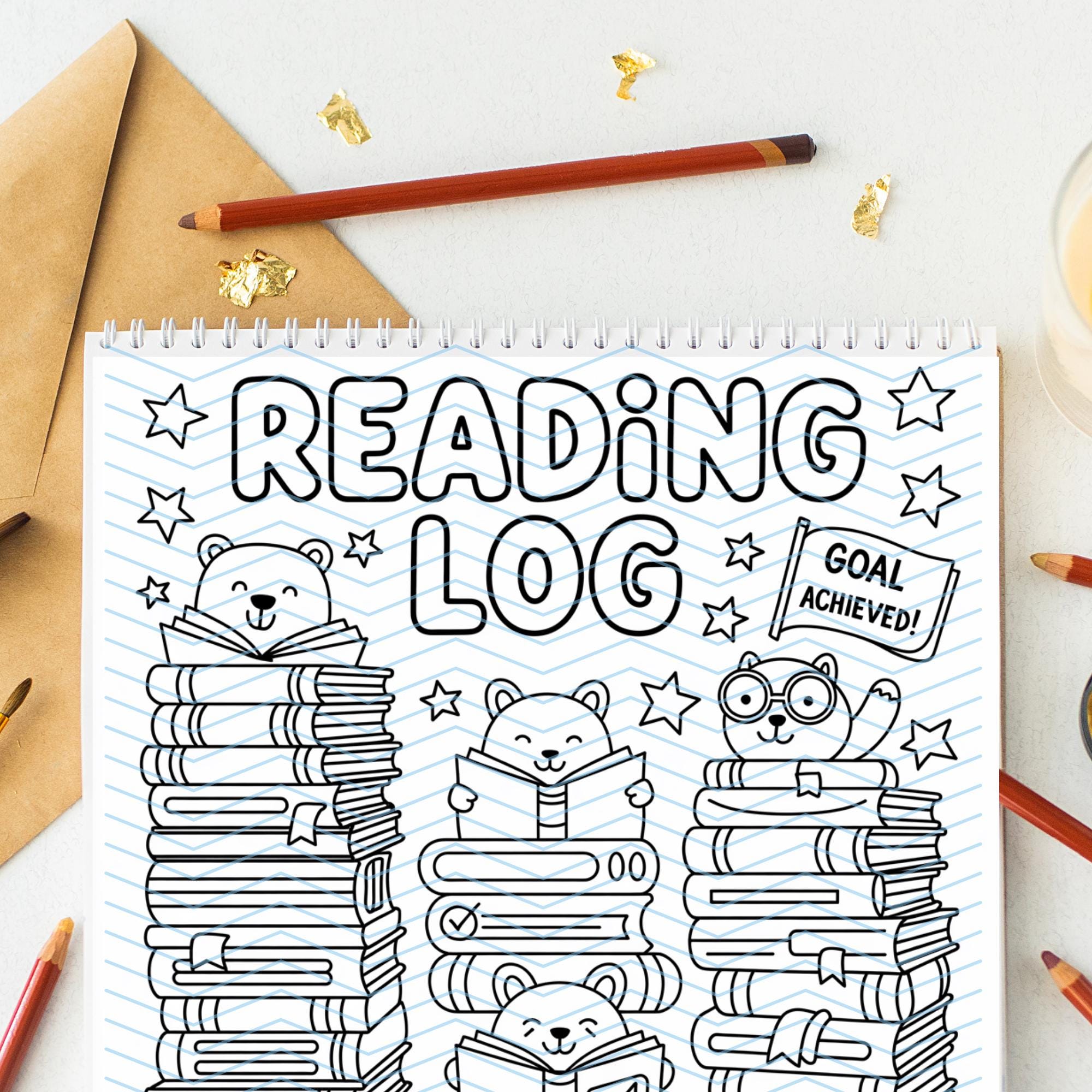 Printable Kids Reading Log Tracker | Summer Reading Log | Cute Bear ...