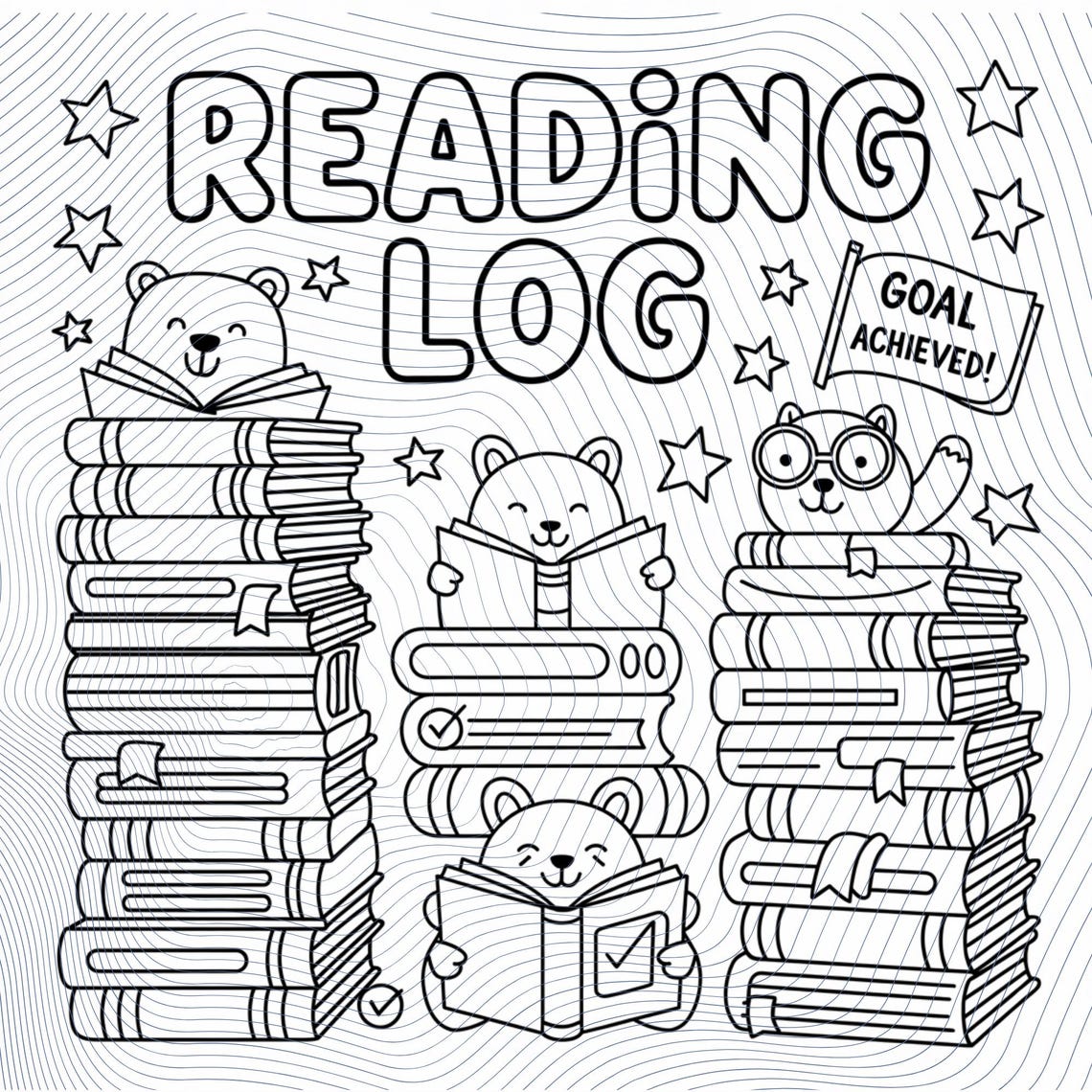 Printable Kids Reading Log Tracker | Summer Reading Log | Cute Bear ...