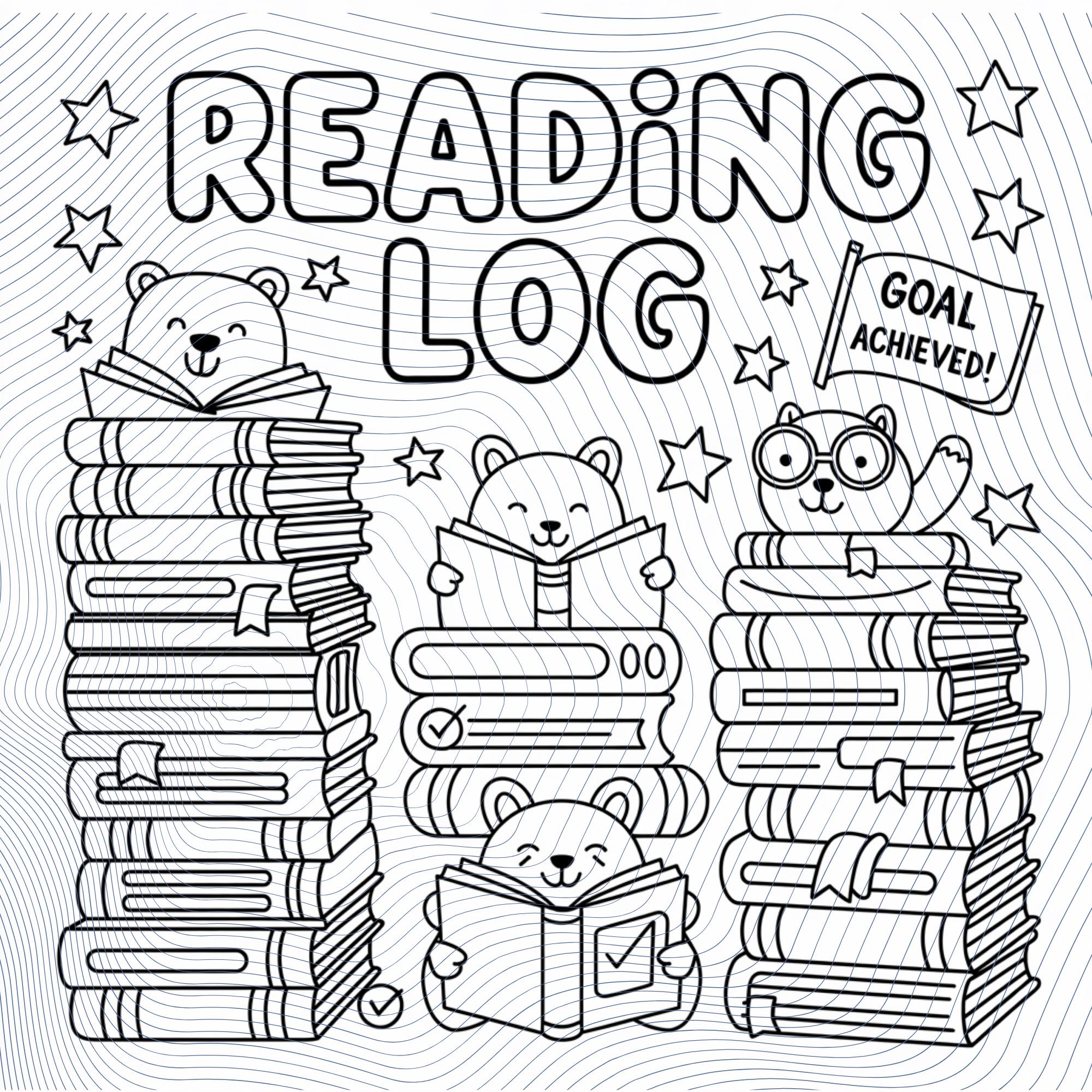 Printable Kids Reading Log Tracker | Summer Reading Log | Cute Bear ...