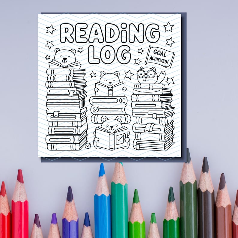 Printable Kids Reading Log Tracker | Summer Reading Log | Cute Bear ...