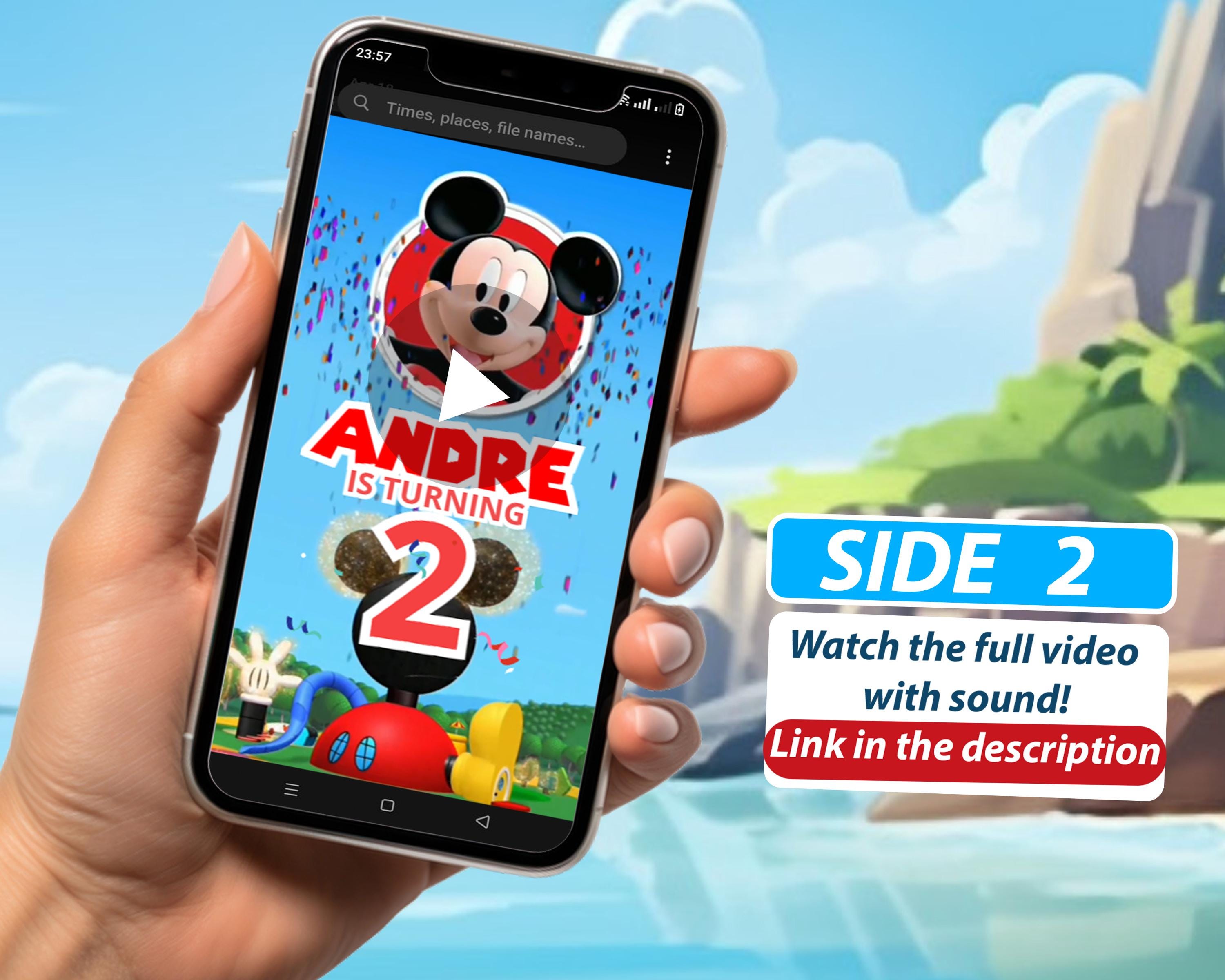 Mickey Mouse Clubhouse Birthday Invitation Video, Animated Digital ...