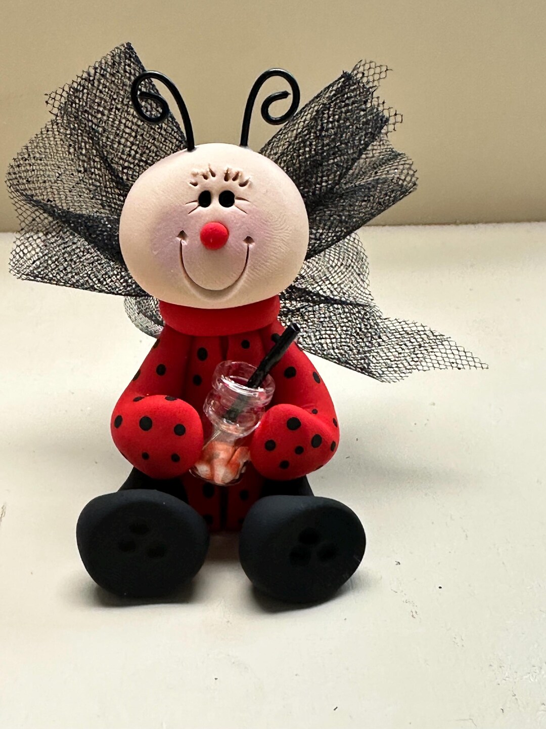 Ladybug With a Summer Drink - Etsy