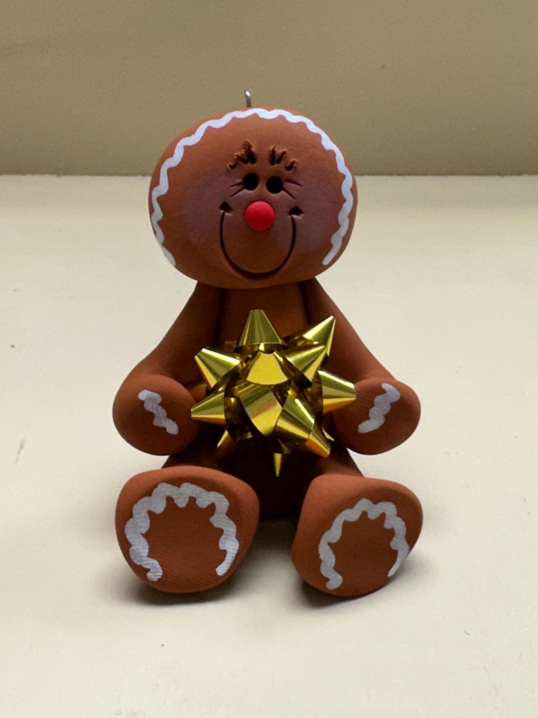 Gingerbread With a Gold Bow Ornament - Etsy