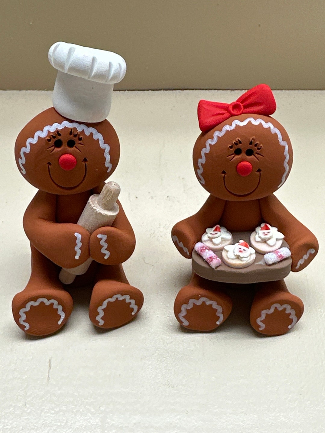 Set of Gingerbread With Santa Cookies. Not Ornaments - Etsy
