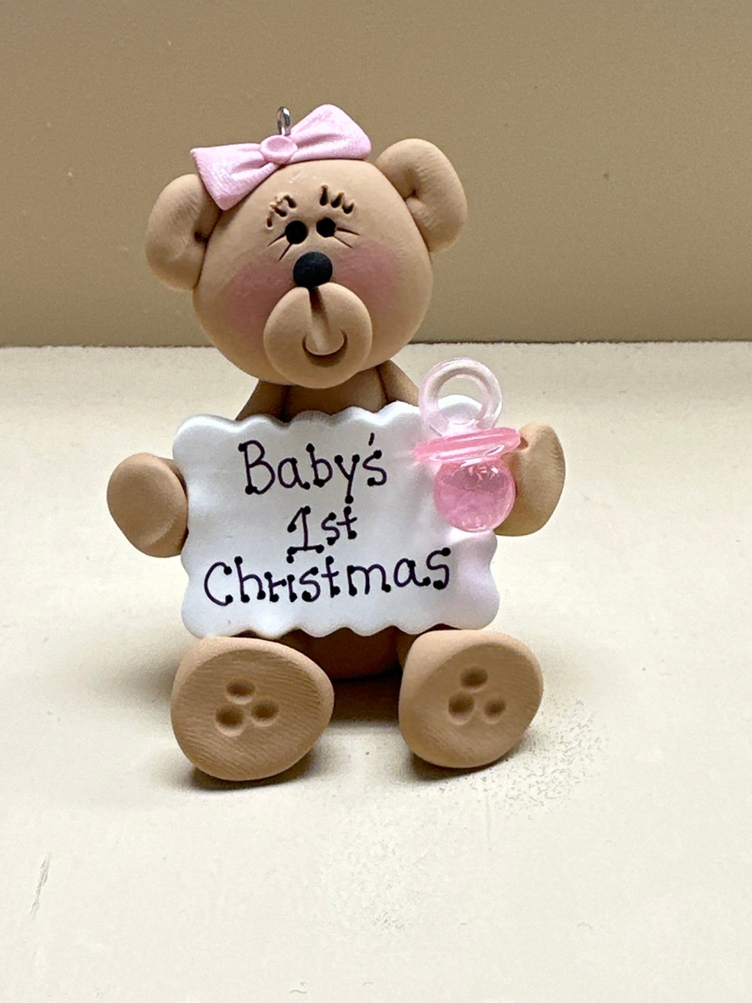 Teddy Bear First Christmas Ornament - Etsy