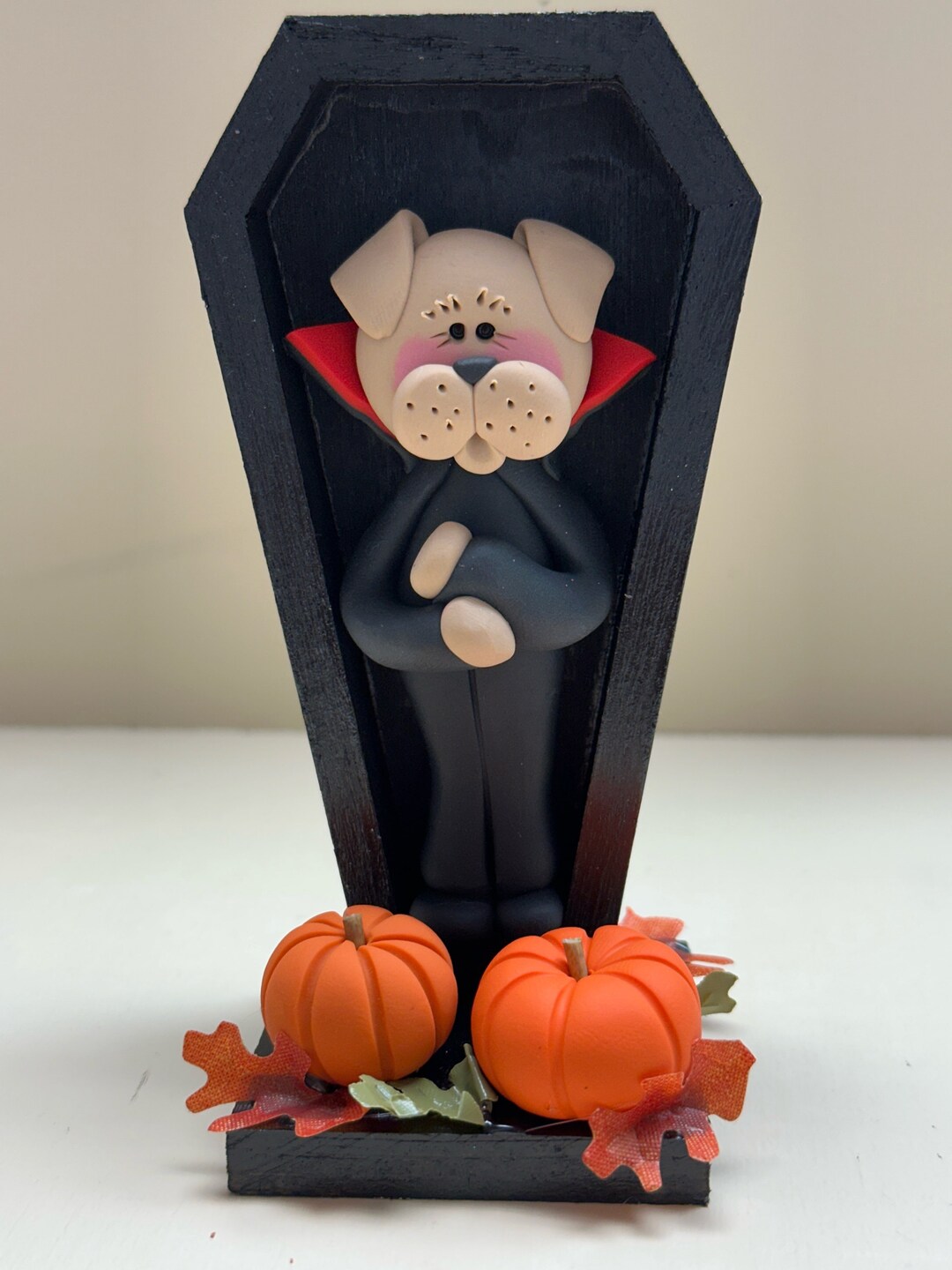 Tan Dog Dracula in a Coffin - Etsy