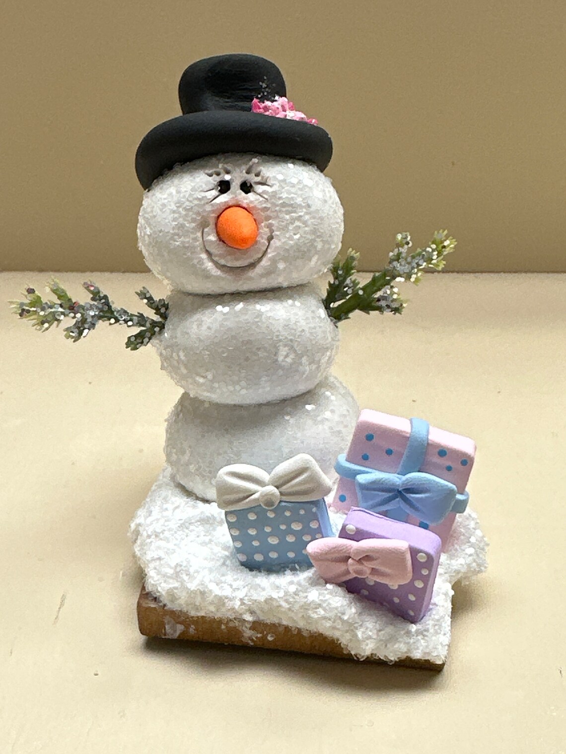 Snowman With Presents Decoration - Etsy