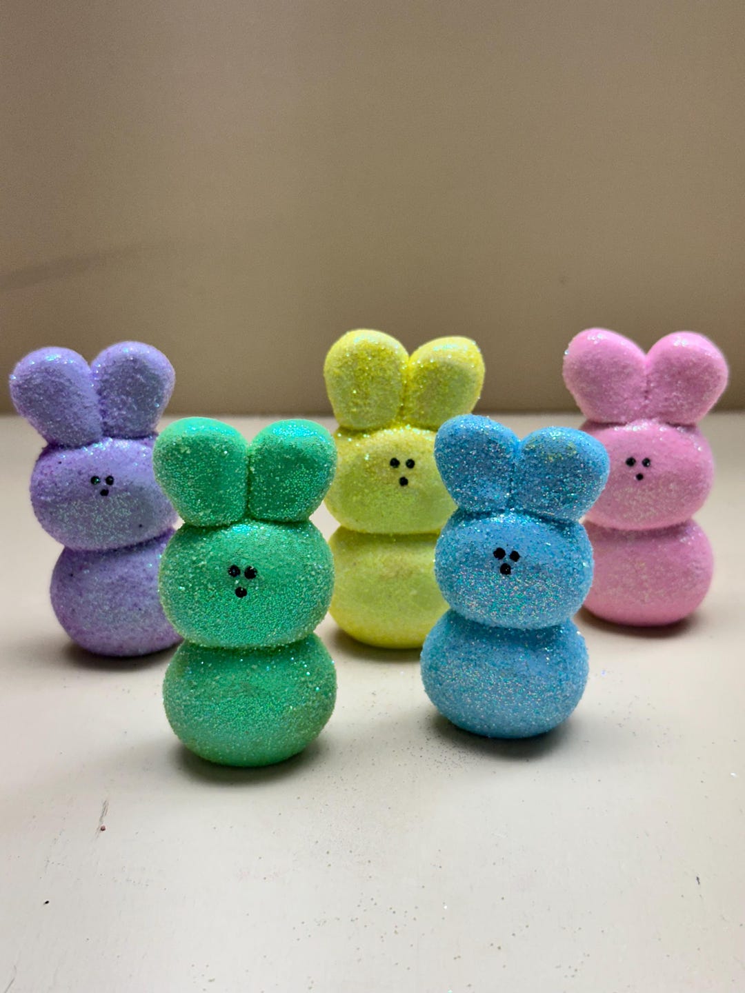 Set of 5 Easter Standing Peeps for Tiered Tray - Etsy