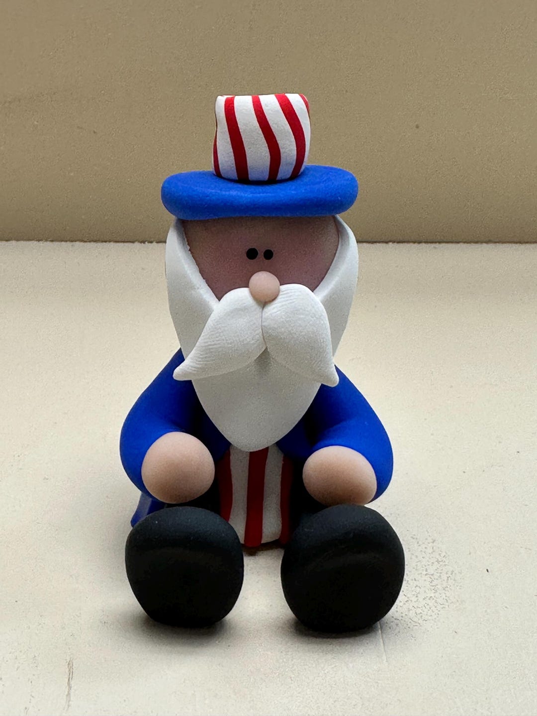 Handmade Polymer Clay Uncle Sam - Etsy