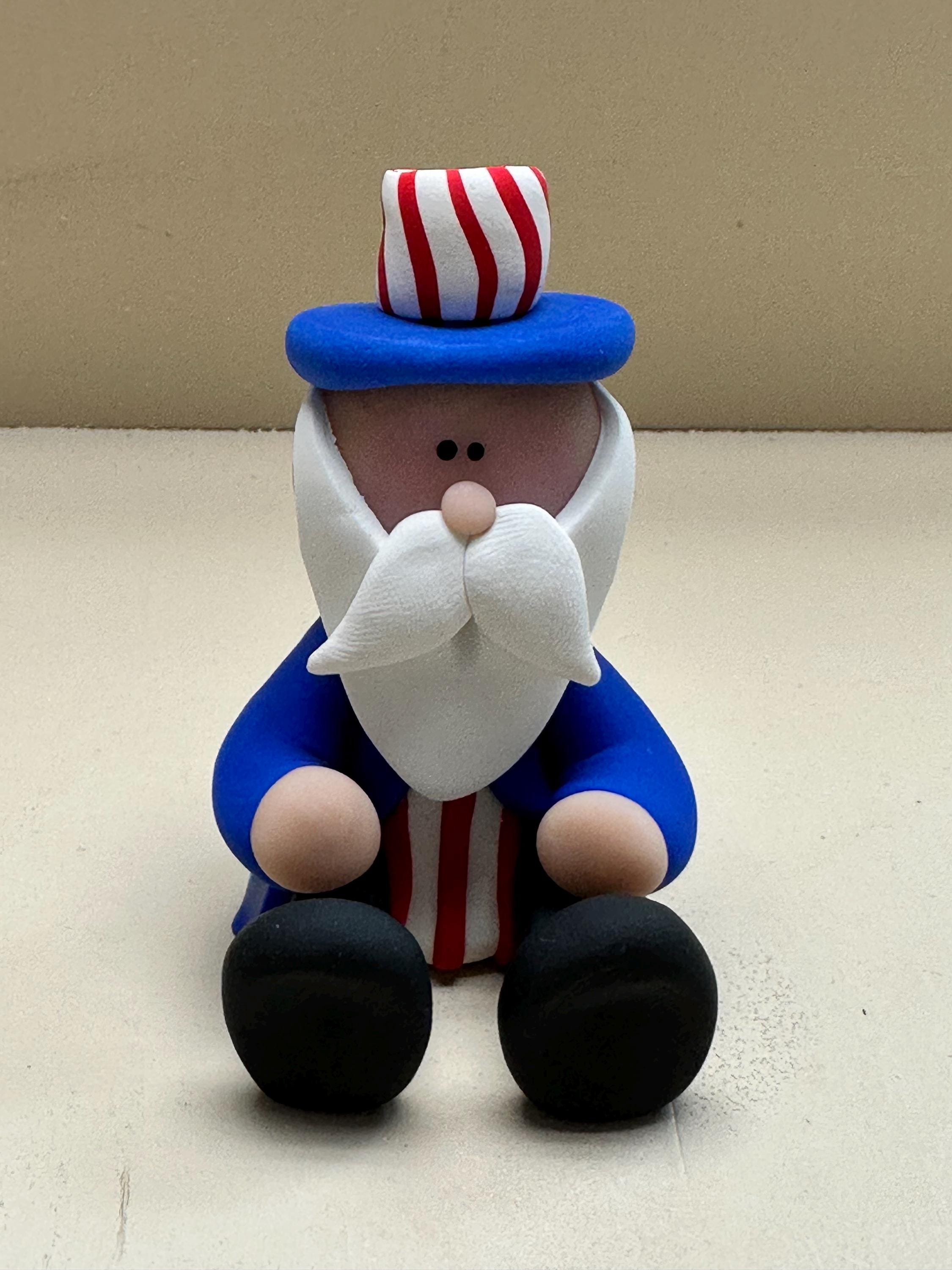 Handmade Polymer Clay Uncle Sam - Etsy