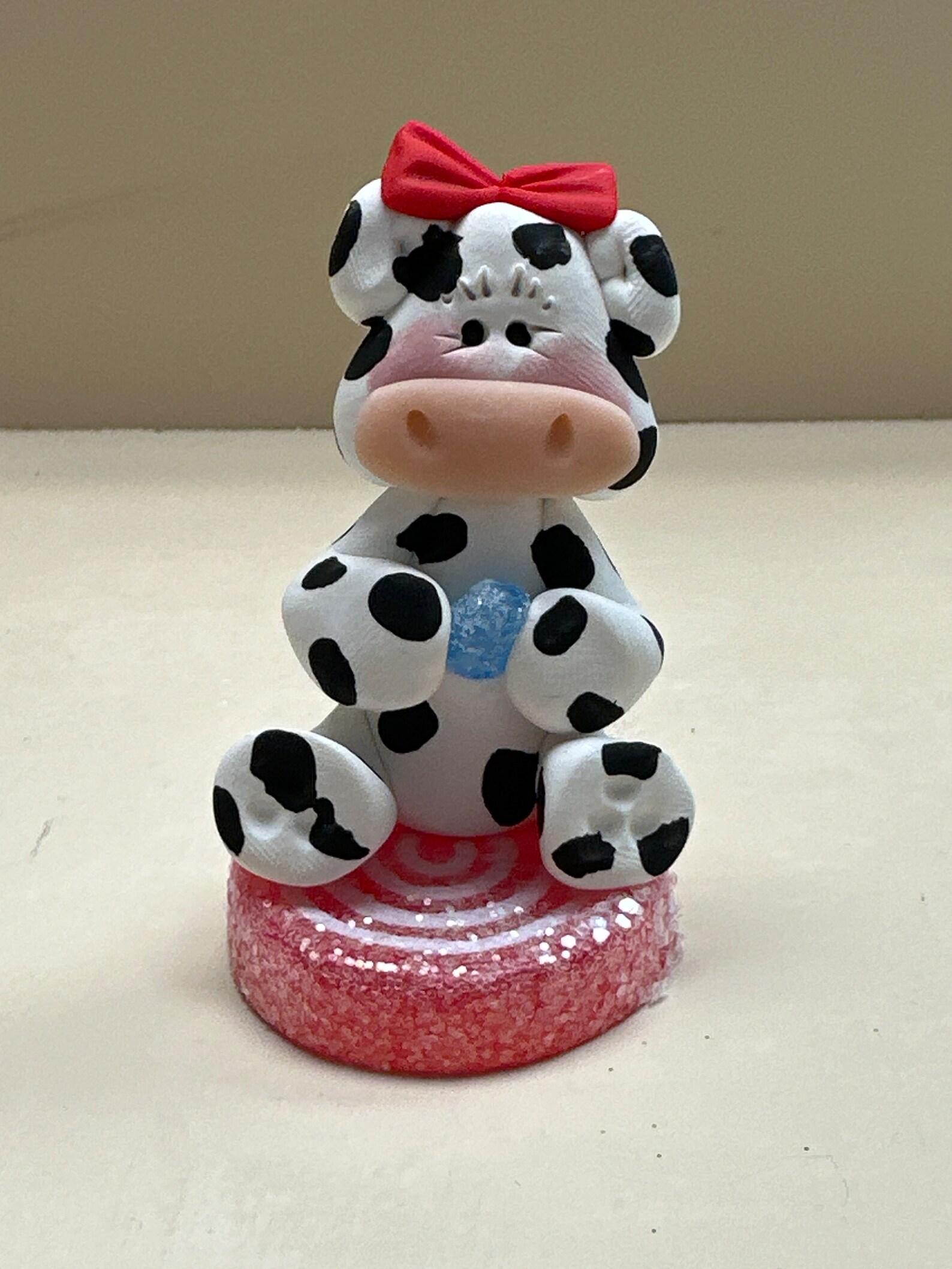 Cow on a Red Candy - Etsy