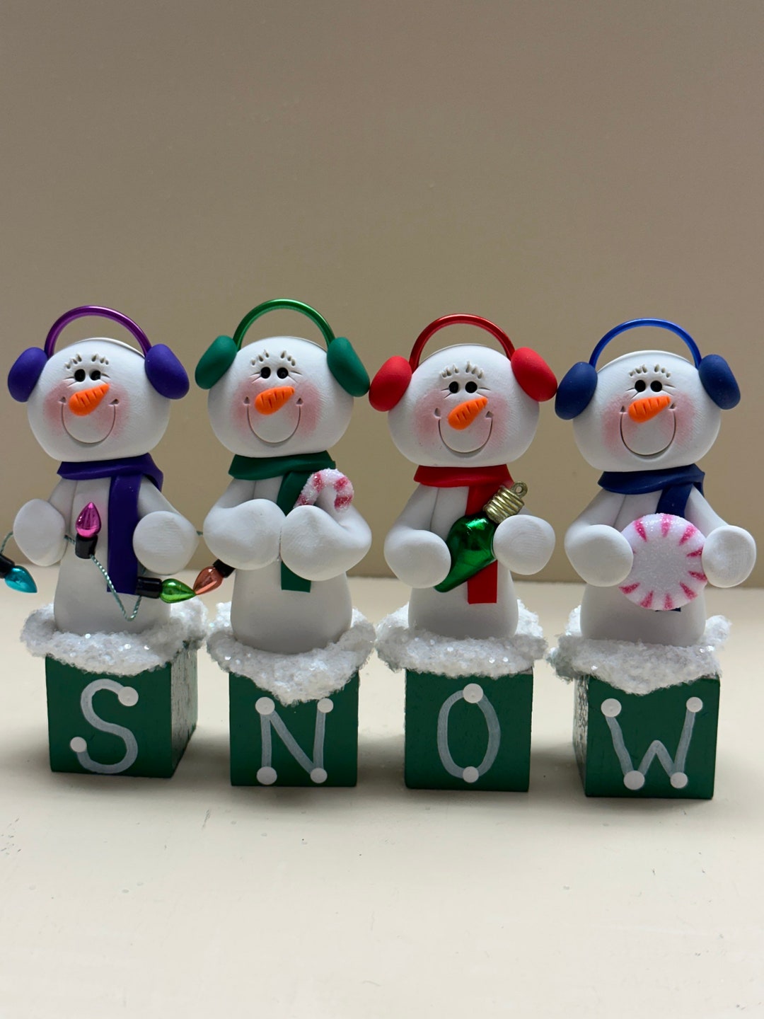 Set of Snow Blocks in Green - Etsy