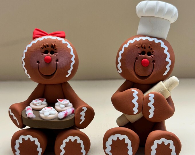 Set of Gingerbread With Santa Cookies. Not Ornaments - Etsy