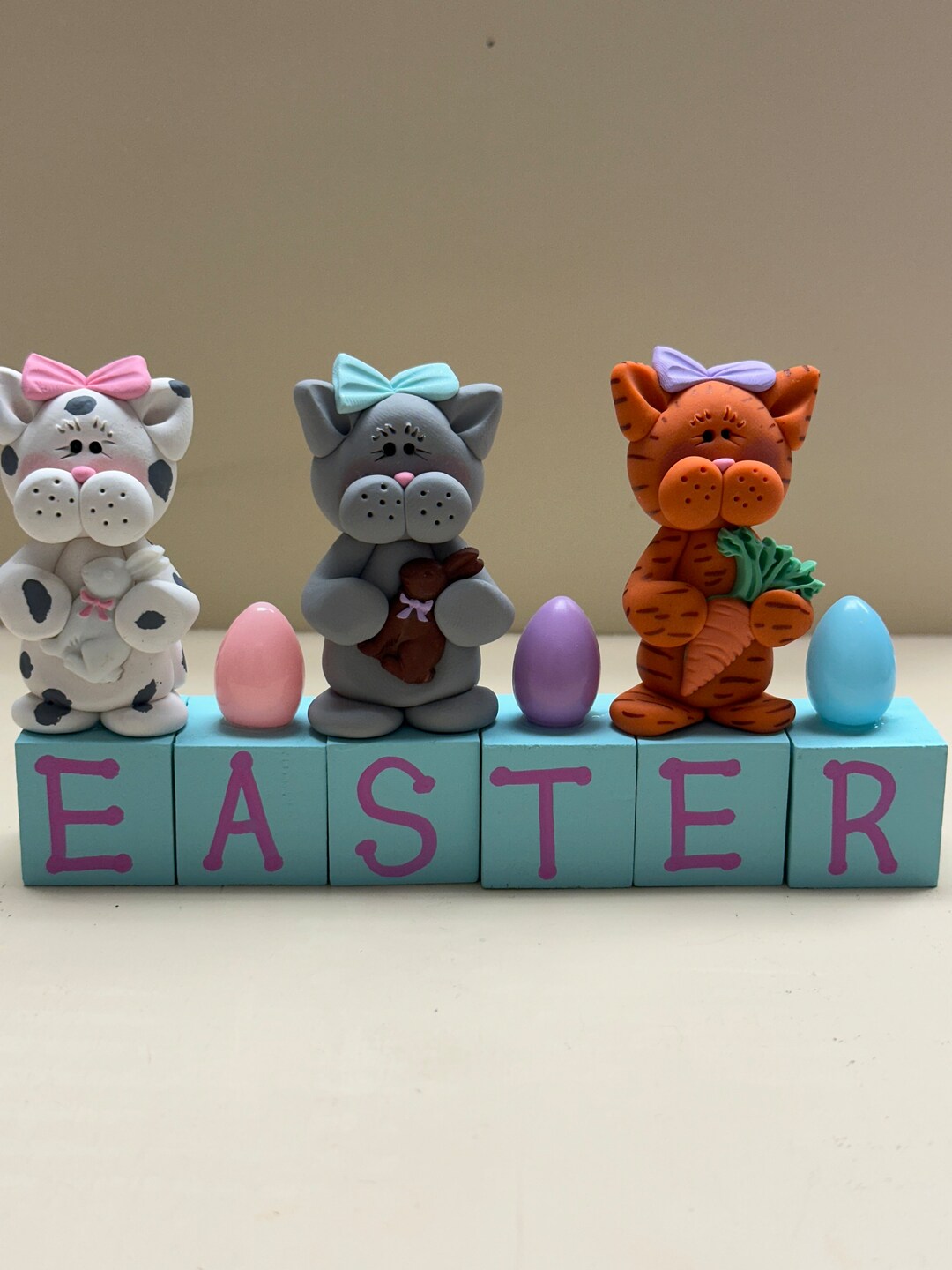 Set of Easter Blocks With Kitties - Etsy